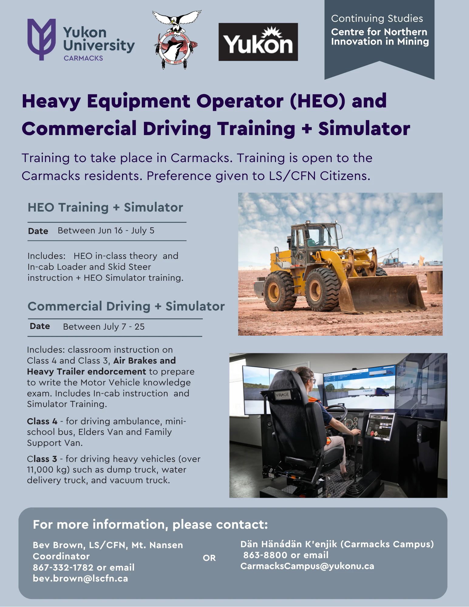 Training: heavy equipment operator and commercial driving + simulator ...