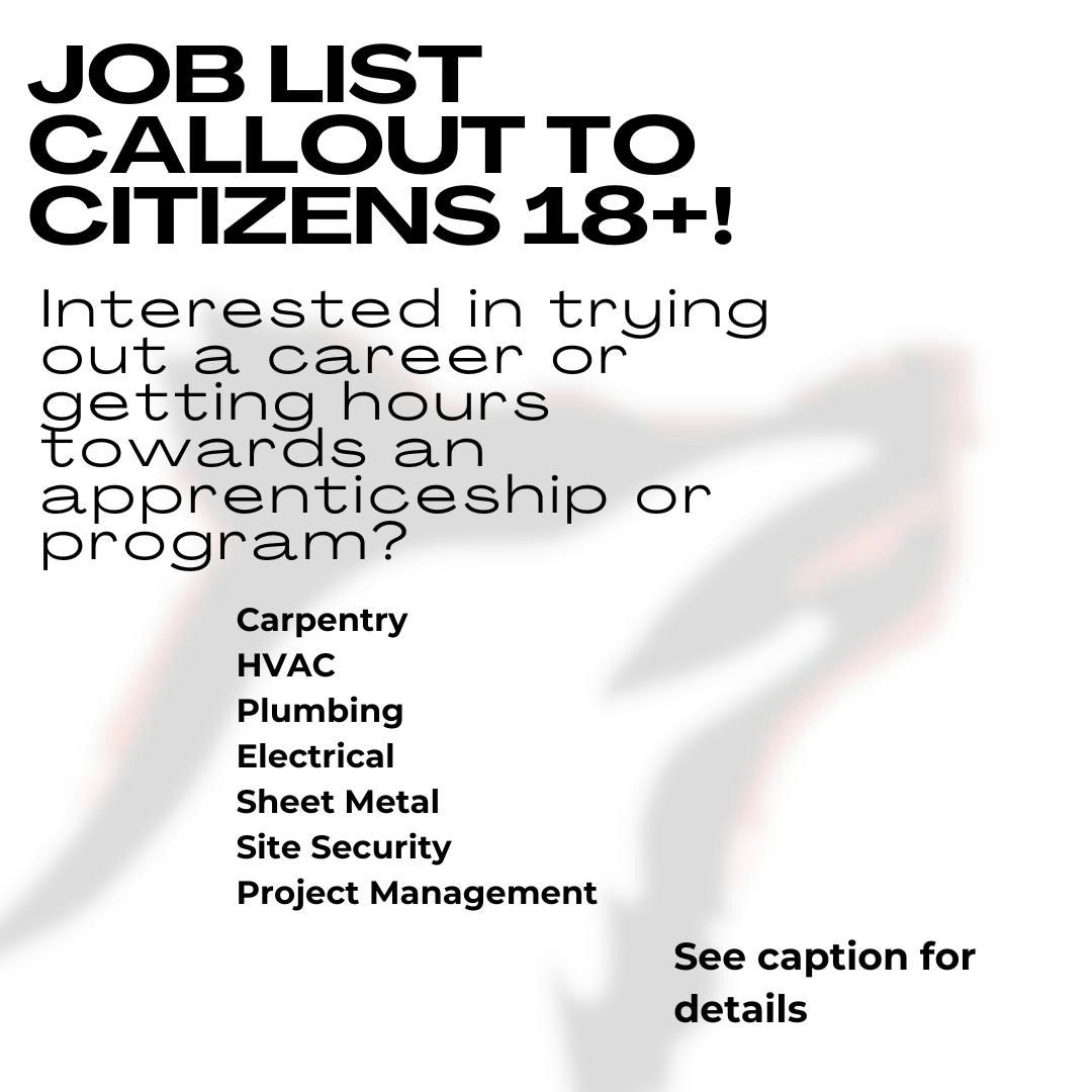 Job List Callout to Citizens 18+ — Little Salmon Carmacks First Nation