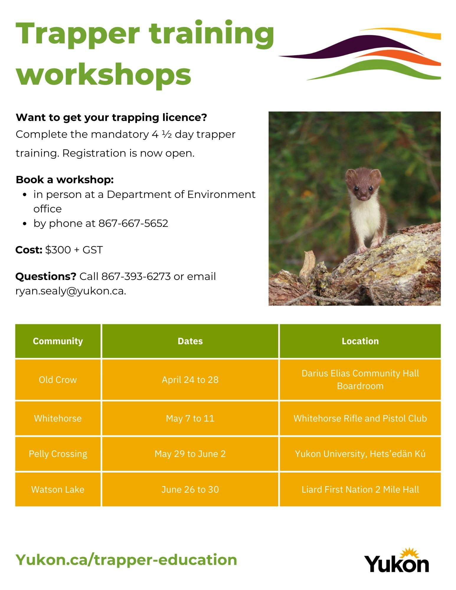 Trapper Training Workshops — Little Salmon Carmacks First Nation