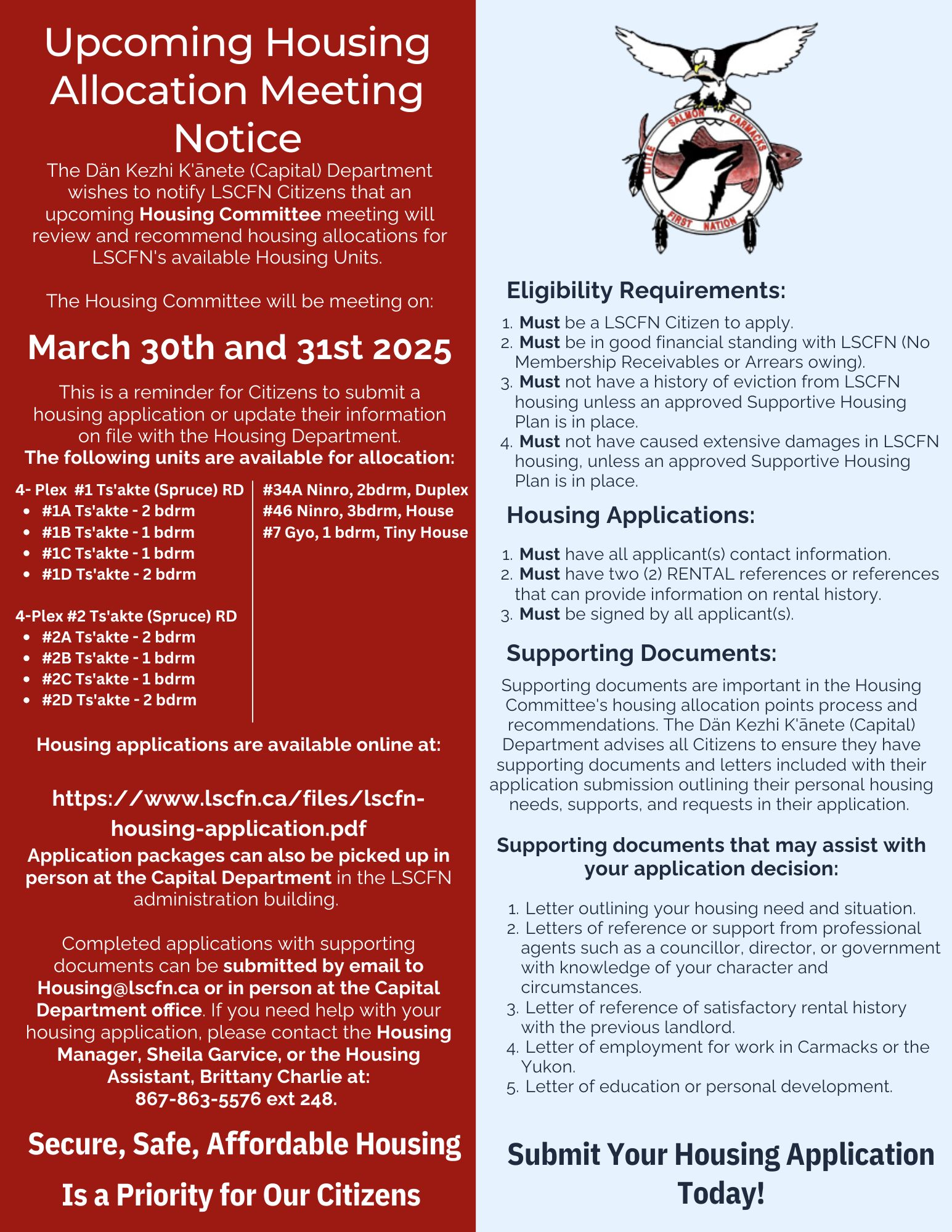 Upcoming Housing Allocation Meeting Notice — Little Salmon Carmacks ...